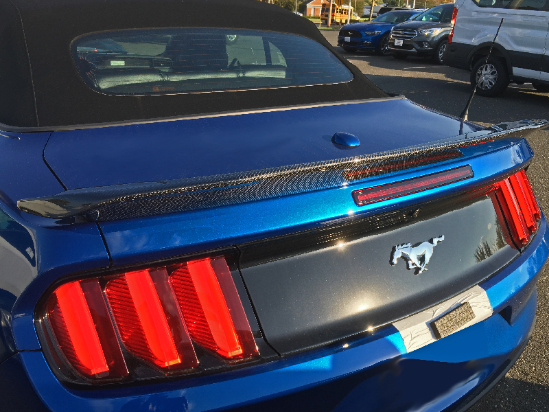 2015-2023 Mustang Convertible Track Pack Style Spoiler Carbon Fiber