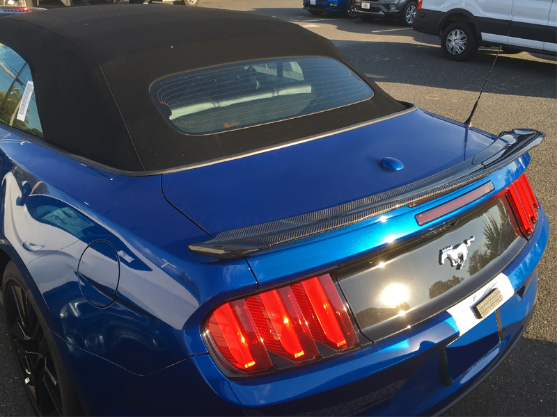 2015-2023 Mustang Convertible Track Pack Style Spoiler Carbon Fiber