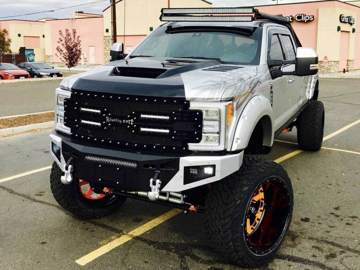 RKSport 19018000 Ford F250/F350/F450 Ram Air Hood w/ Heat Extraction ...