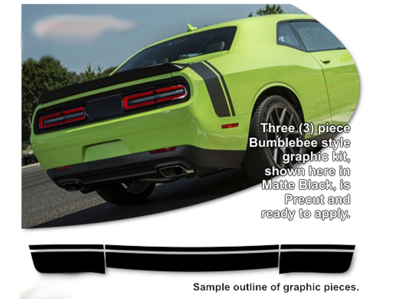 Scat Pack Bumblebee Style Graphic Kit 1 for 2008-2015 Dodge Challenger