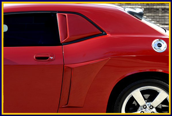 Xenon Dodge Challenger Side Quarter Window Scoops Kit 2008-2014 12952-3