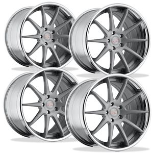 Corvette Custom Wheels - WCC 633 3 Pc. Forged Series (Set): Smoke Face ...