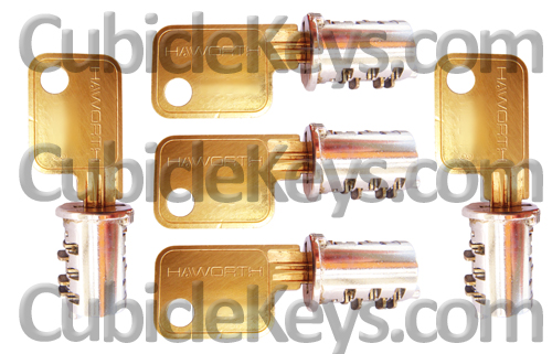 Set of Five Matching Specific Numbered Haworth KA Lock Cores