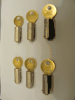 Set of Six Steelcase FR Matching Lock Cores