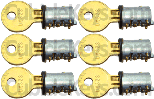 Six Herman Miller UM Lock Cores