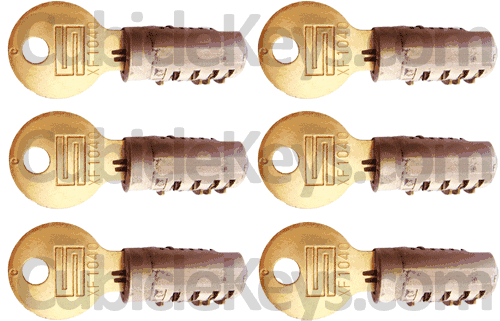 Set of Six Matching Specific Numbered Steelcase XF Lock Cores