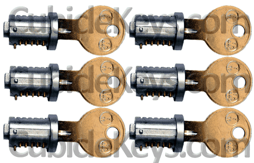 Six Teknion T Lock Cores