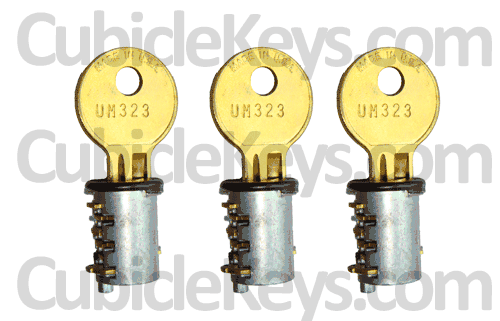 Three Herman Miller UM Lock Cores