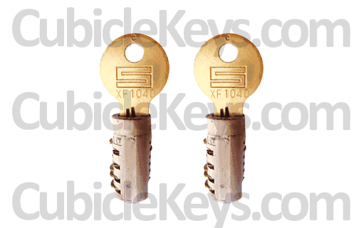 Set of Two Matching Specific Numbered Steelcase XF Lock Cores