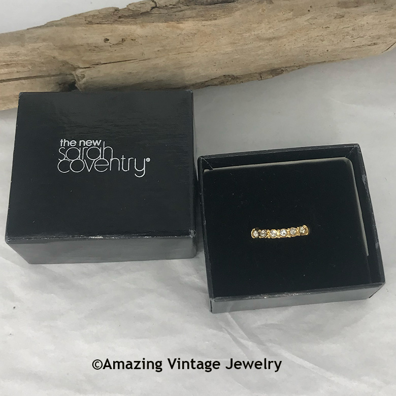 Sarah Coventry 6 Rhinestone Ring