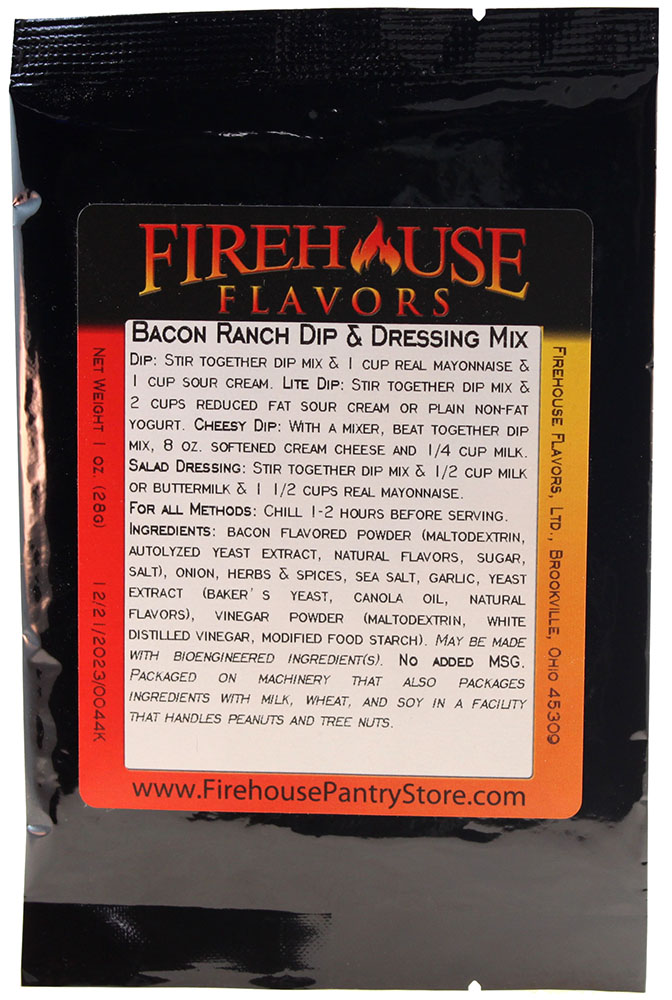 Packets of Bacon Ranch Dip Mix & Salad Dressing Mix by Firehouse Flavors