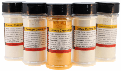 Shelf Stable Dry Cheese Powders at Firehouse Flavors