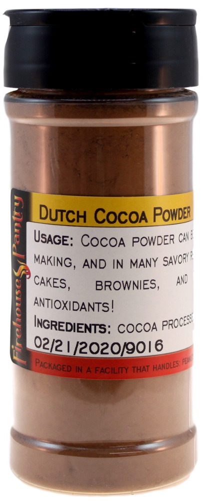 Dutch Processed Cocoa Powder in a Spice Jar at Firehouse Flavors