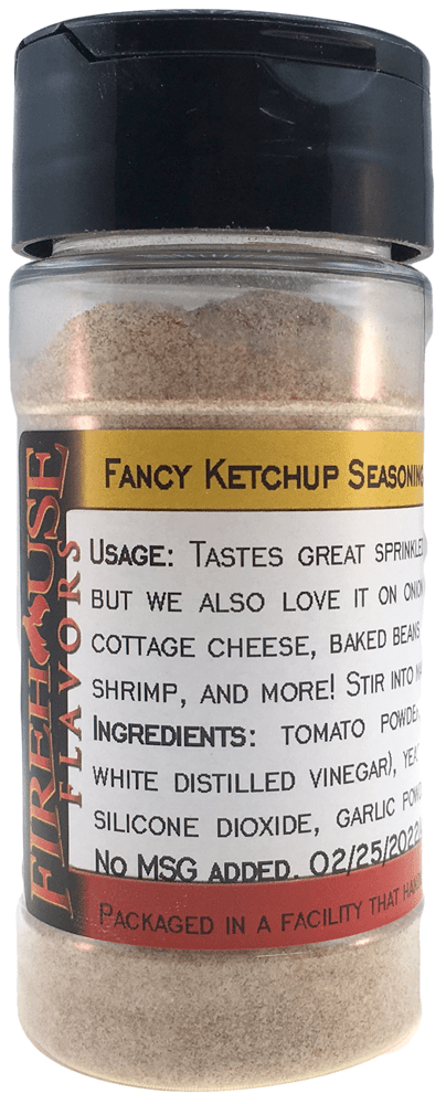 Tomato Ketchup Seasoning Powder in a Spice Jar by Firehouse Flavors
