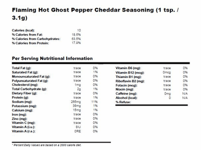Flamin' Hot Ghost Pepper & Cheddar Popcorn & Snack Seasoning Sold by ...