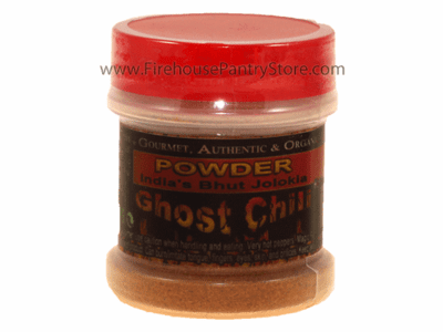 Small Spice Jar of Pure Ghost Pepper Powder (Ground Bhut Jolokia Chili ...