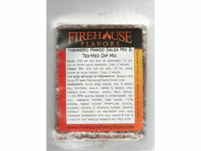 Spicy Hot Habanero Mango Salsa Mix & Dip Mix by Firehouse Flavors