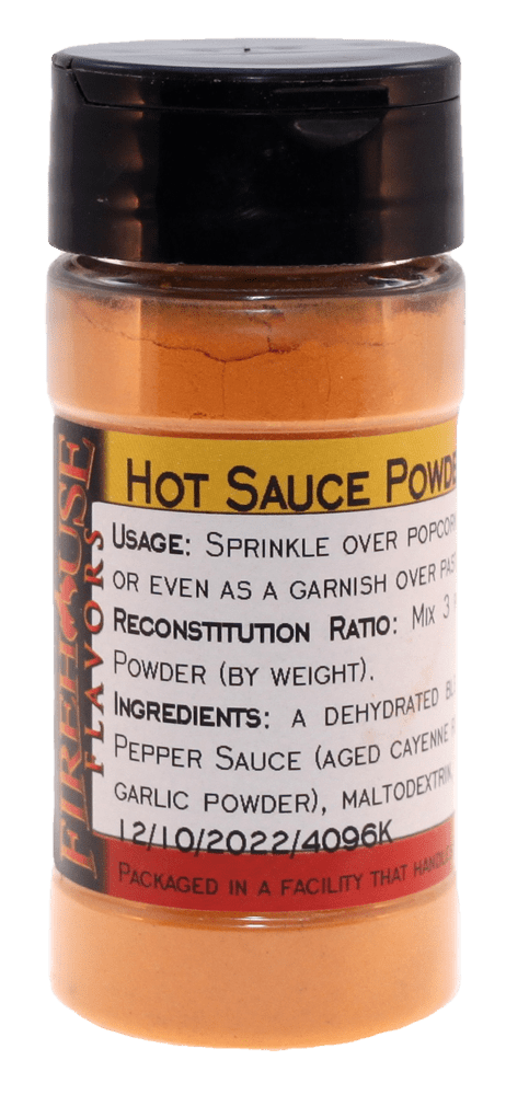 Dehydrated Hot Sauce Powder in a Spice Jar by Firehouse Flavors