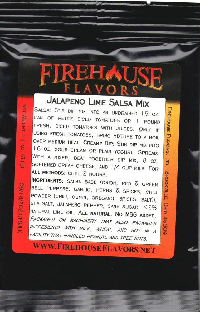 Jalapeno Salsa Mix, Dip Mix & Spread Mix by Firehouse Flavors