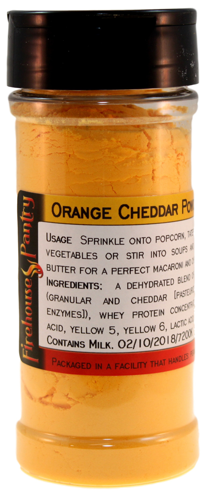 Yellow Cheddar Cheese Powder in a Spice Jar at Firehouse Flavors