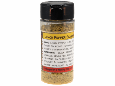 All-Natural Salt-Free Lemon Peppercorn Seasoning Blend in a Spice Jar ...