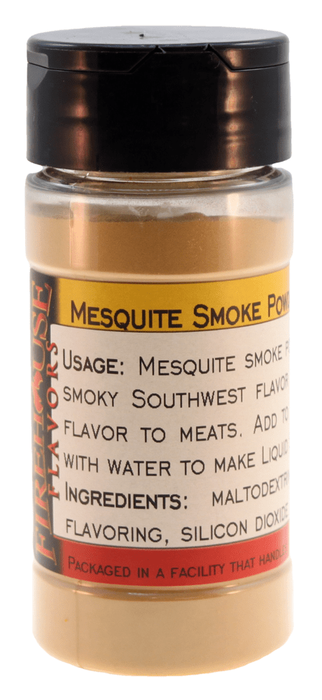 Mesquite Smoke Flavored Powder in a Spice Jar by Firehouse Flavors