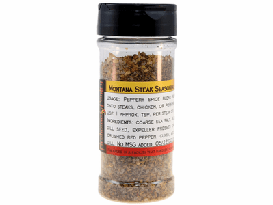 Montana Steak Seasoning in a Spice Jar by Firehouse Flavors