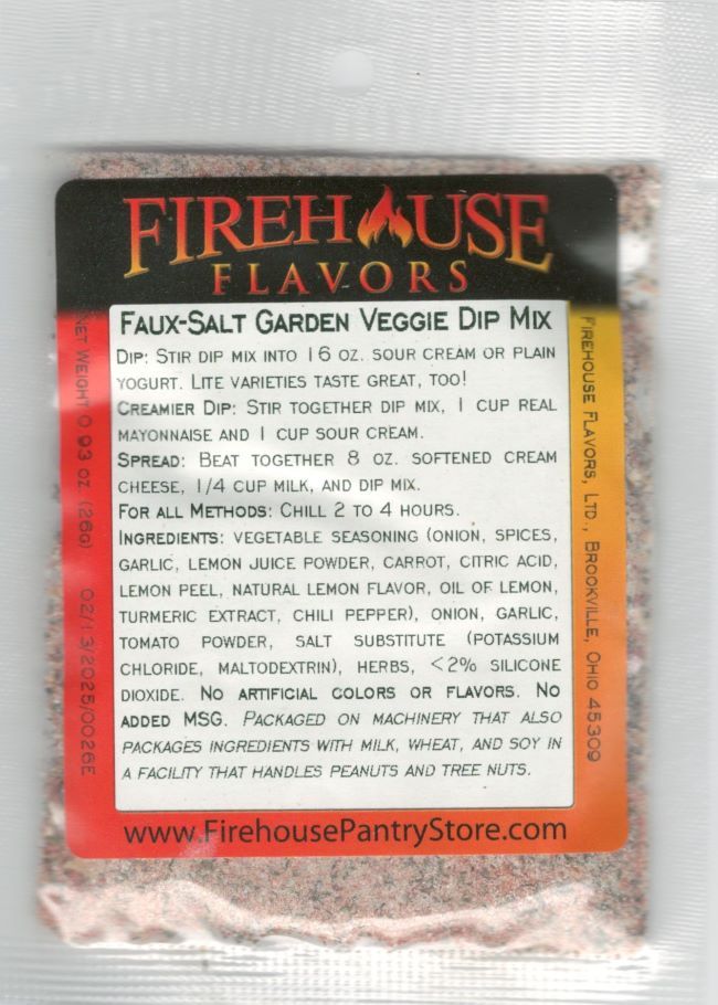 Wholesale Case of 24 Packets of No Salt Garden Vegetable Dip Mix by ...