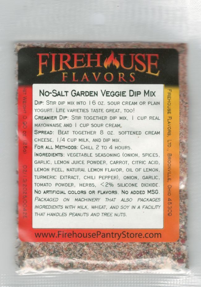 Wholesale Case of 24 Packets of No Salt Garden Vegetable Dip Mix by ...