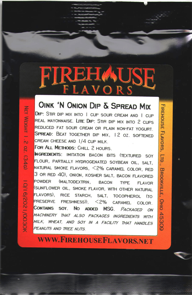 Oink and Onion Dip Mix & Spread Mix at Firehouse Flavors