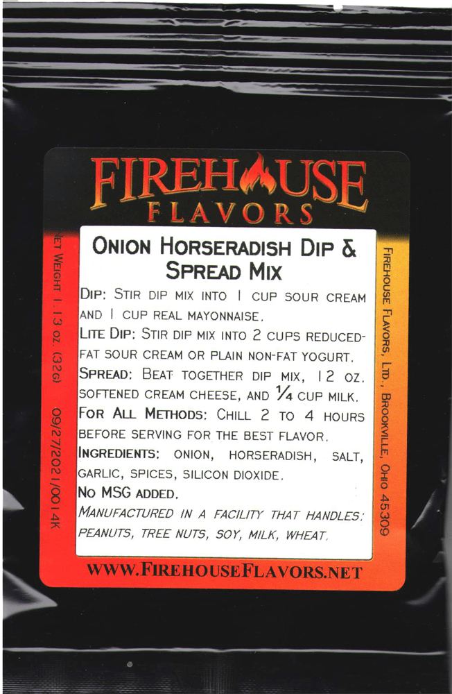 Onion Horseradish Dip Mix & Spread Mix by Firehouse Flavors
