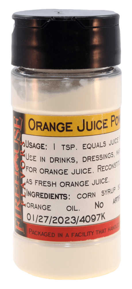 Orange Juice Powder in a Spice Jar by Firehouse Flavors