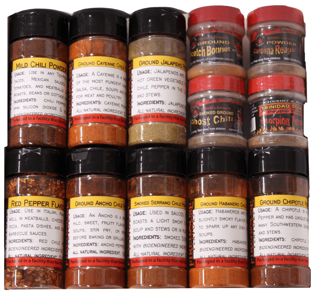 Premium Chili Pepper Sampler by Firehouse Flavors