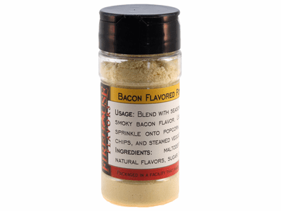 Concentrated Smoked Bacon Powder in a Spice Jar by Firehouse Flavors