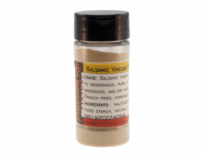 Dry Balsamic Vinegar Powder in a Spice Jar by Firehouse Flavors