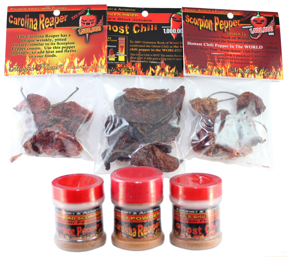 Spiciest Chili Peppers in the WORLD Gift Pack by Firehouse Flavors