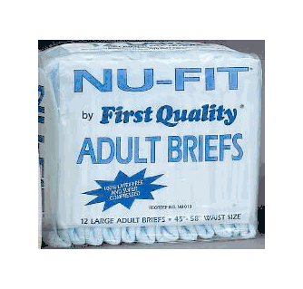 First Quality Nu Fit Adult Briefs Large Hamilton Medical Products Inc