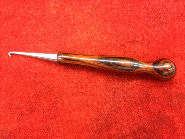 Miller Fat Shank Hook Cocobolo Chunky Handle C for Primitive Rug ...