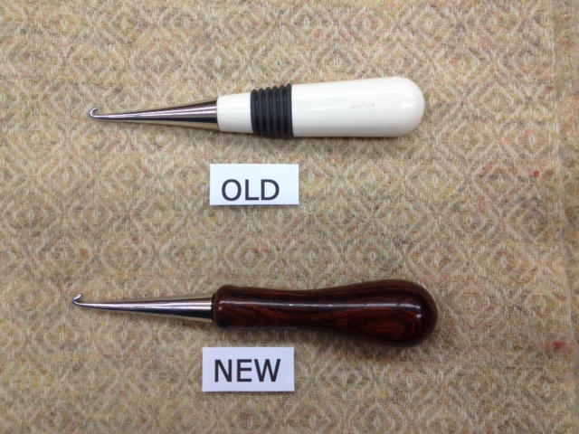 NEW Miller Big White Hook-Cocobolo Baby Handle G for Primitive Rug ...