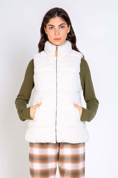PJ Salvage Ivory Cozy Cuddlers Vest : Think Her