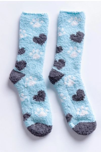 PJ Salvage Paw Print Socks : Think Her