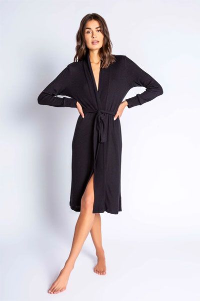 PJ Salvage Textured Basics Black Robe : Think Her