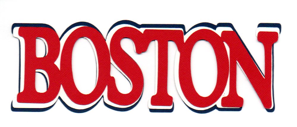Layered Boston Scrapbook Cut Out