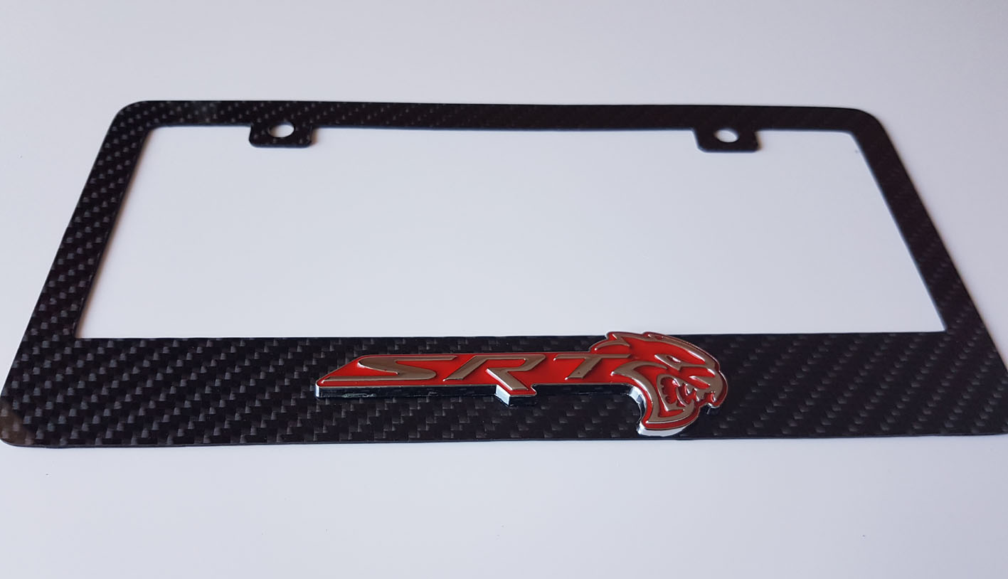 Dodge SRT Hellcat Carbon Fiber License Plate Frame