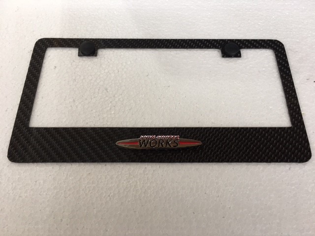 Mini John Cooper Works Carbon Fiber License Plate Frame