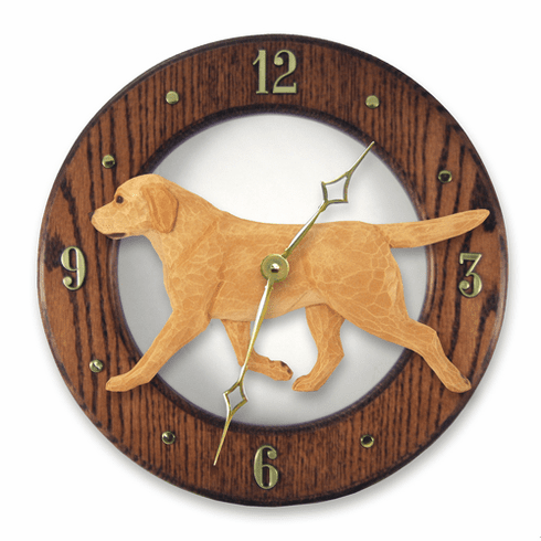 Labrador Retriever Solid Oak Wall Clock