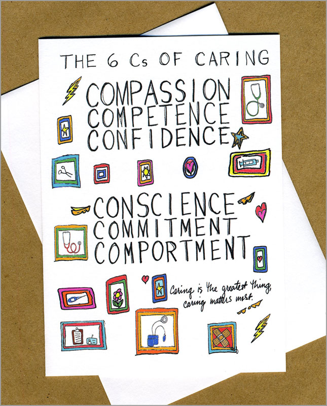 6 Cs of Caring Nurse Appreciation Card from Fast Snail Creative ...