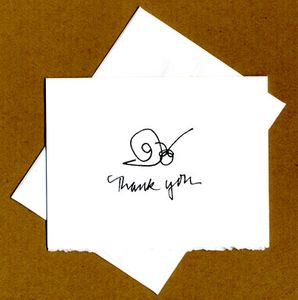 Classic Thank You Fast Snail Note - Set of 8