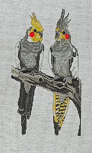 Cockatiel Parrot Cross Stitch Pattern