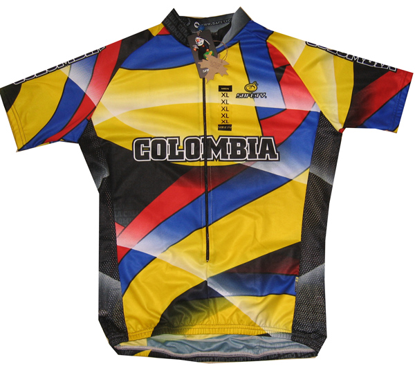 Team Colombia, columbia south american bike jersey, safety cycling ...